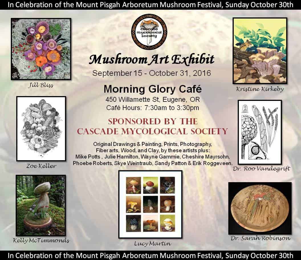 Mushroom Art Exhibit – Morning Glory Cafe – Cascade Mycological Society